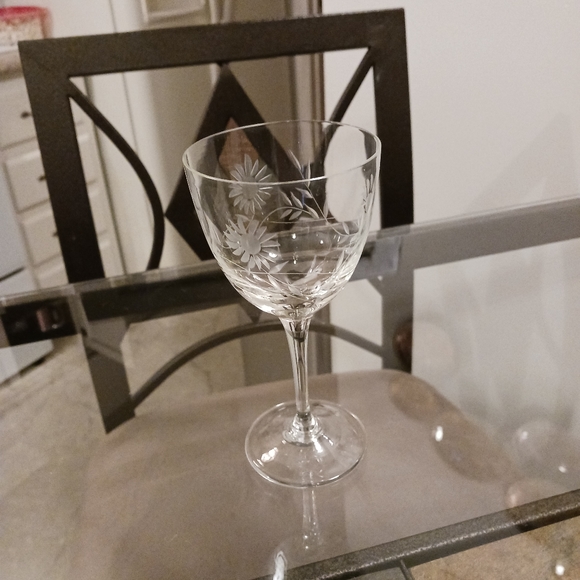 Mikasa | Dining | Mikasa Crystal Goblet Floral Design | Poshmark